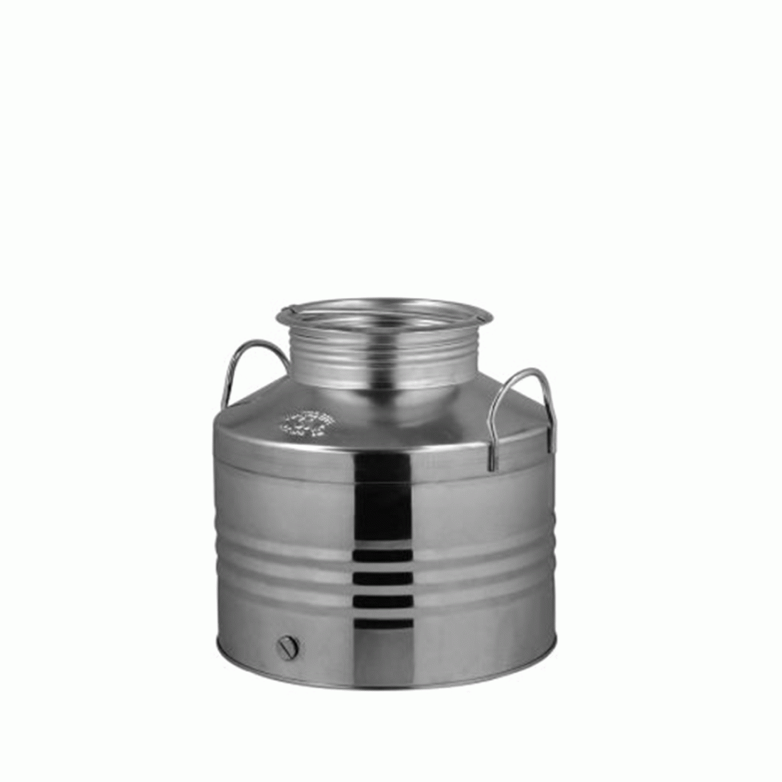 Ανοξείδωτο Δοχείο QUATTRO EFFE με Bιδωτό Καπάκι 15lt (Xωρίς κάνουλα 1/2 ...